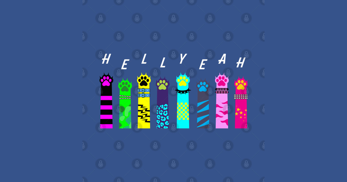 Cats Paws Hell Yeah Hands Up Punk - Cats Paws Hell Yeah - T-Shirt ...