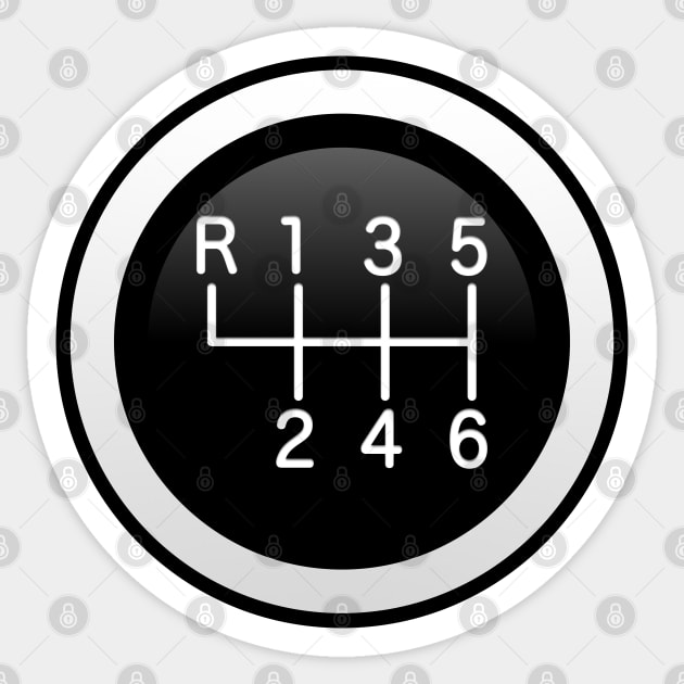gear shift pattern sticker
