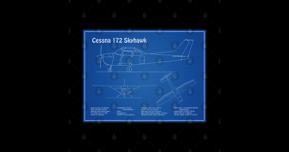 Cessna 172 Skyhawk - AD - Cessna 172 - Posters and Art Prints | TeePublic