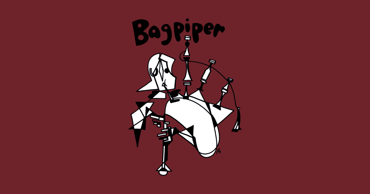 Bagpiper (Female) by Pollux - Bagpipes Player - T-Shirt | TeePublic