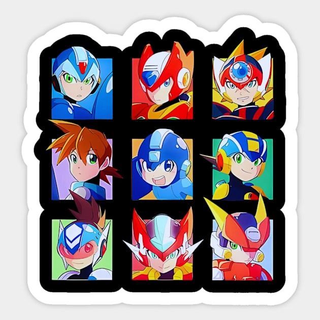 THE BLUE BOY MEGAMAN BOMBER MEGA MAN 2 X SPACE 5 - Cartoons - Sticker ...