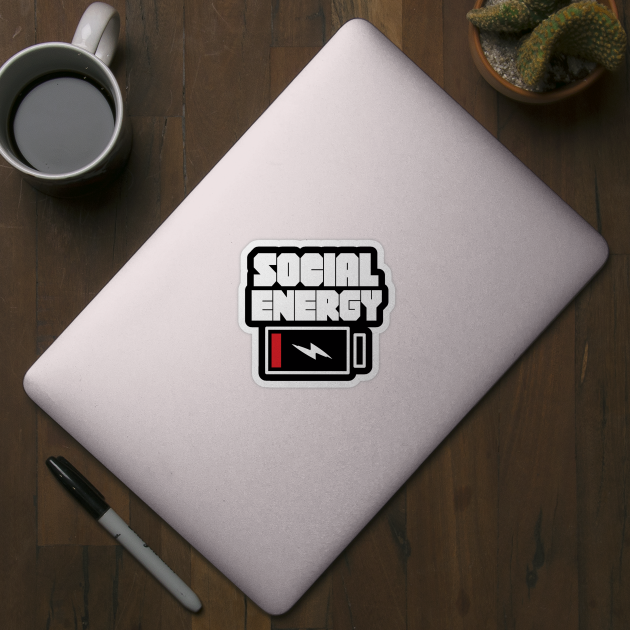 Social Energy Level - Introvert - Sticker | TeePublic