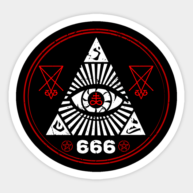 Ouroboros Satan 666 Pentagram Occult Gothic Goth - Goth - Sticker ...