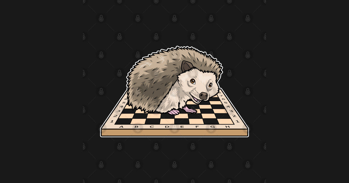 Hedgehog Chessboard Chess Board game - Chess Player - T-Shirt | TeePublic