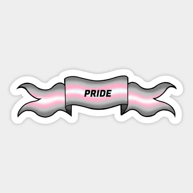 demigirl pride banner - Demigril - Sticker | TeePublic