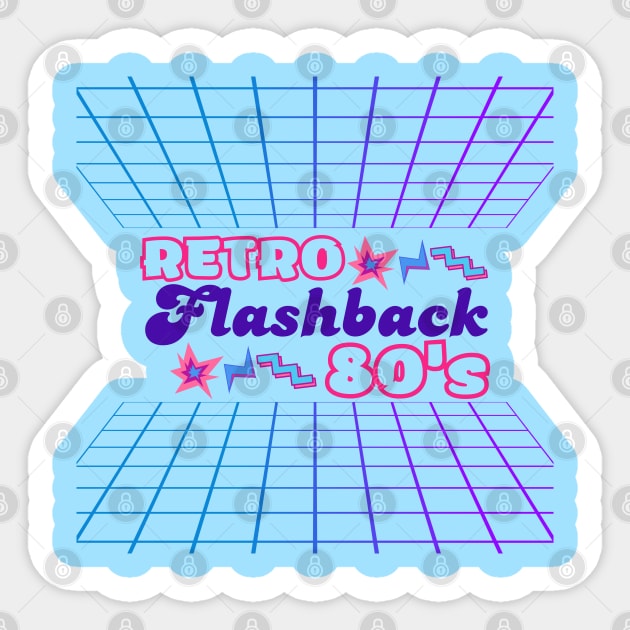 Retro Flashback: Relive the 80's Groove! - 1980s - Sticker | TeePublic