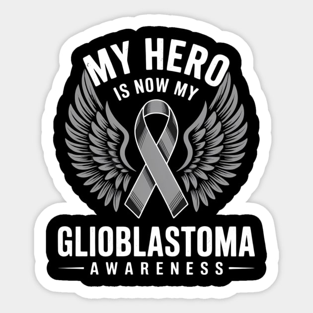 Glioblastoma Patients Gray Awareness Ribbon - Glioblastoma - Sticker ...