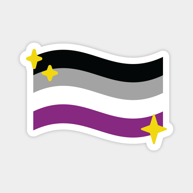 Asexual Pride Flag Sparkle Emoji Asexual Magnet Teepublic