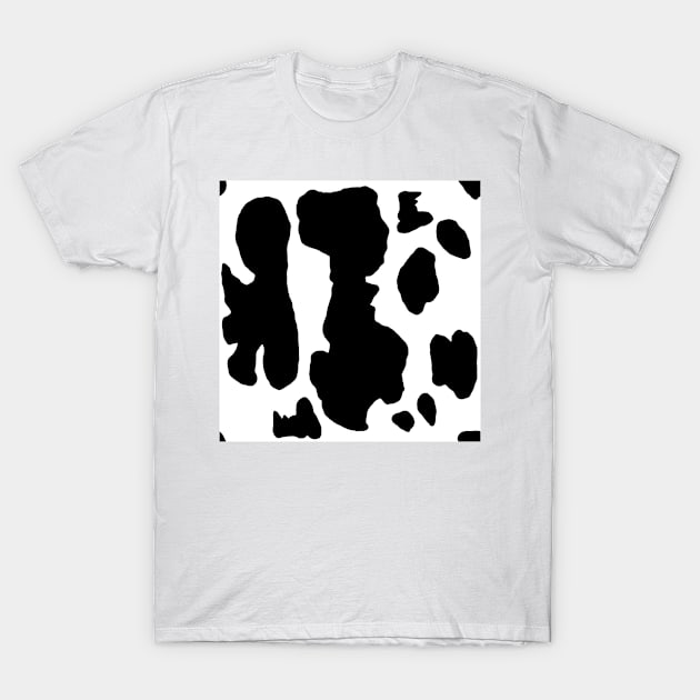 Black and white vector illustration of cow skin - Cow Pattern - T-Shirt ...