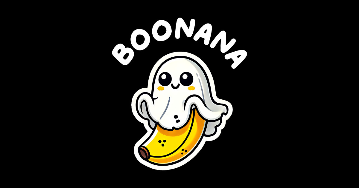 Boonana Ghost Fun - Boonana Ghost Fun - Sticker | TeePublic