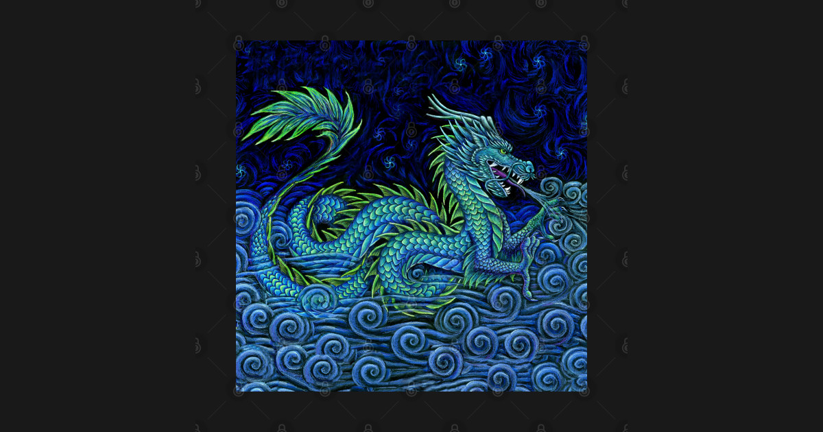 Chinese Azure Dragon - Chinese Dragon - Kids T-Shirt | TeePublic