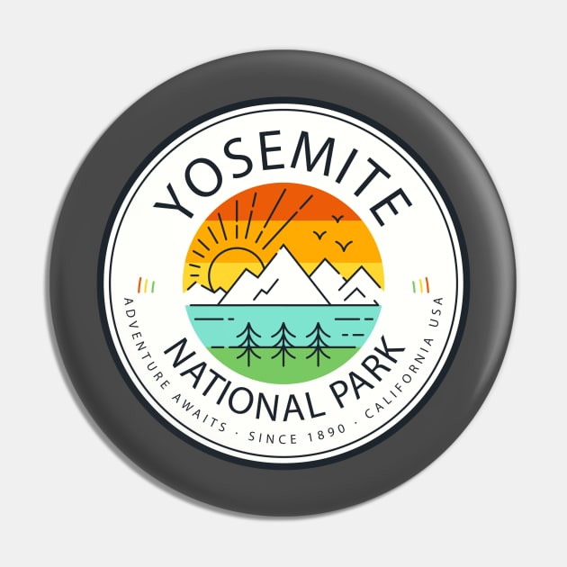 Yosemite National Park - Yosemite National Park - Pin | TeePublic