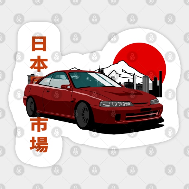 Honda Integra dc2 Japanese Retro Style - Honda - Sticker | TeePublic