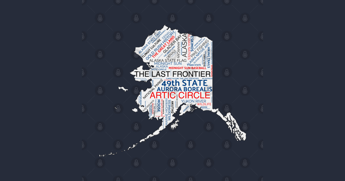 Alaska Word Map - Alaska State - T-Shirt | TeePublic