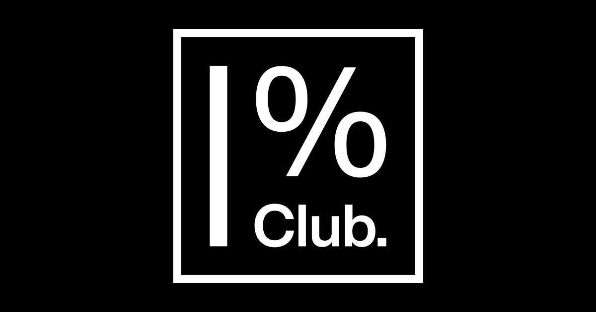 1% Club - The One Percent Club - Sticker | TeePublic