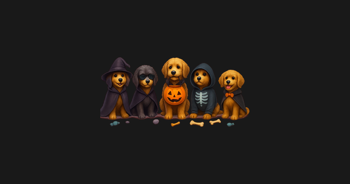 Goldendoodle Ghost & Witch Pack – Halloween Puppies - Goldendoodle ...