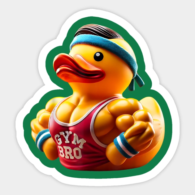Gym Bro Rubber Duck Muscle Bodybuilder Fitness Gym - Gym - Sticker ...