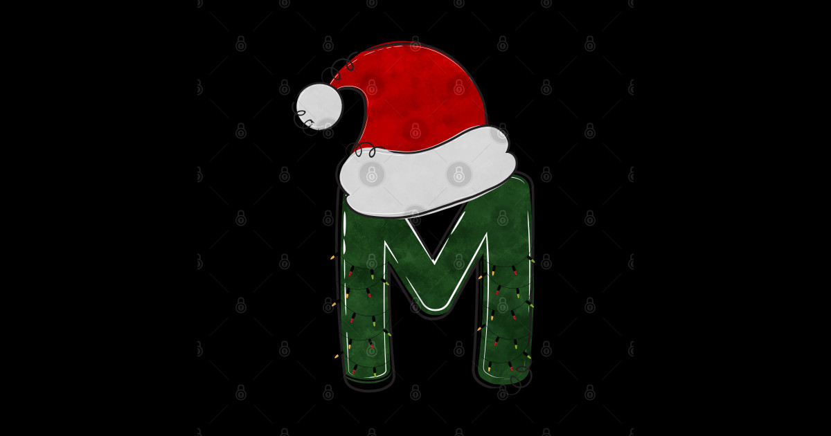 Letter M - Christmas Letter - Letter M - Posters and Art Prints | TeePublic