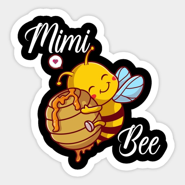 Mimi Bee Cute Honey Bee Hugging Honeycomb - Bee Day - Sticker | TeePublic