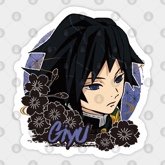 giyu tomioka demon slayer - Giyu Tomioka - Sticker | TeePublic
