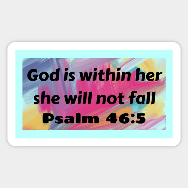 Bible Verse Psalm 46:5 - Psalm 46 5 - Sticker | TeePublic