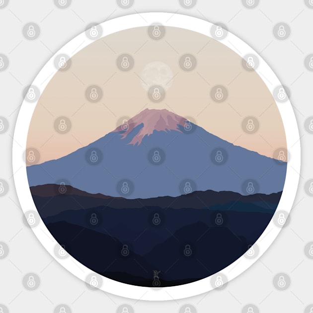 Mount Fuji Landscape - Mount Fuji - Sticker | TeePublic