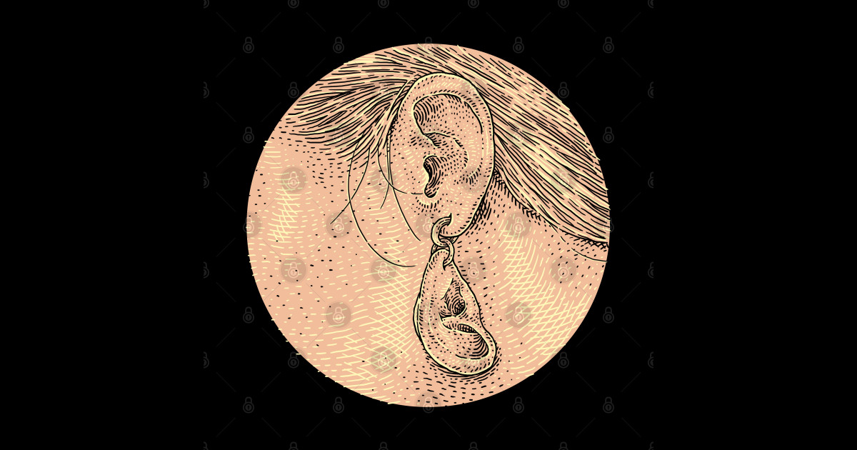 The Earring - Human Ear - Sticker | TeePublic