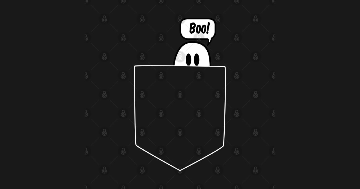 Peek-a-BOO Pocket - Ghost - T-Shirt | TeePublic