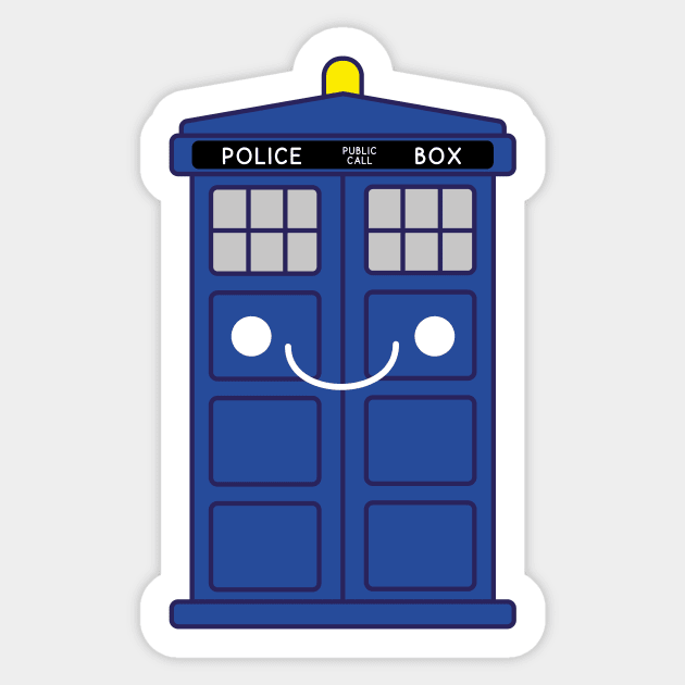 Kawaii Police Box - Doctor - Sticker | TeePublic