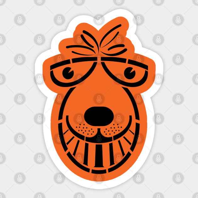 Retro Space Hopper Face - Space Hopper Face - Sticker | TeePublic