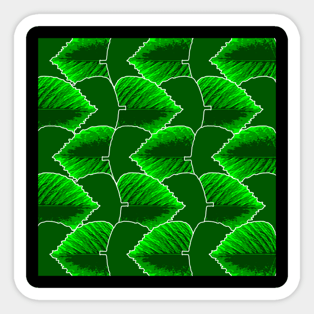 A beautiful and pretty leaf pattern. - Leaf Sticker - Sticker | TeePublic
