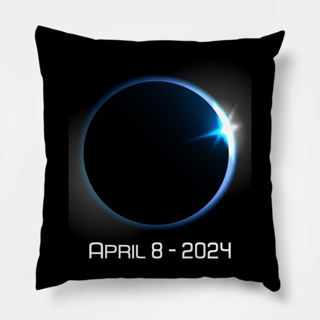 April 8 2024 totality Sun Eclipse - Solar Eclipse - Pillow | TeePublic