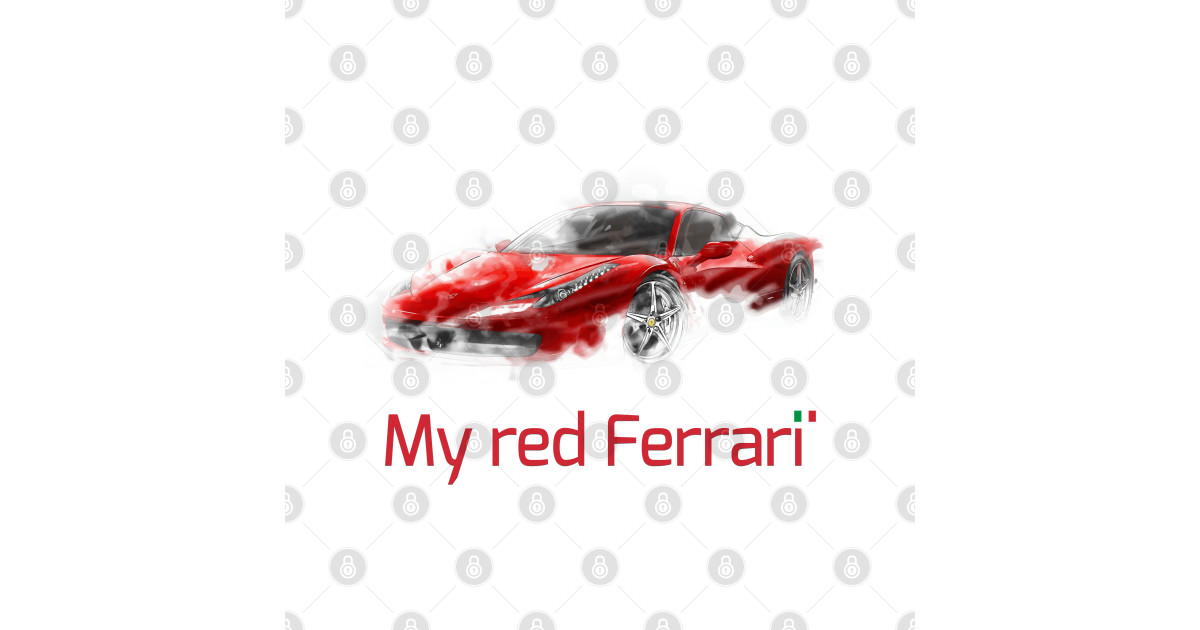 My red Ferrari - Ferrari - T-Shirt | TeePublic