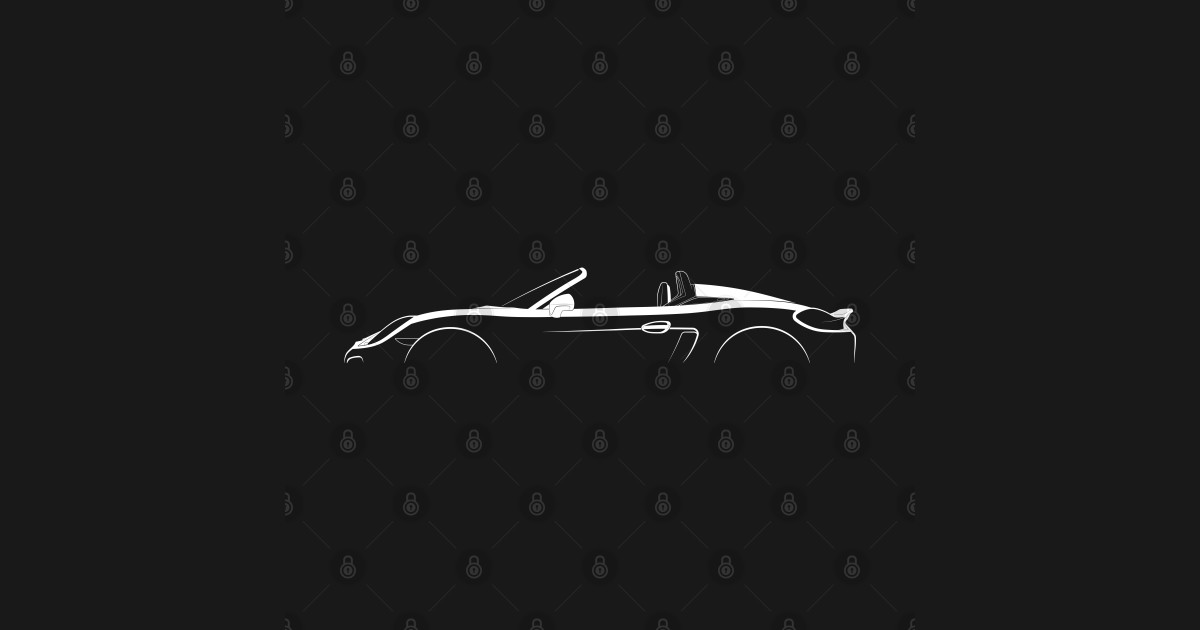 Porsche Boxster Spyder (981) Silhouette - Porsche - T-Shirt | TeePublic