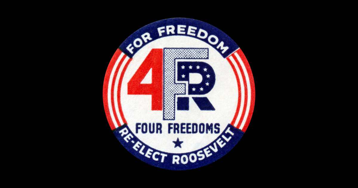 1944 Roosevelt For Freedom - Franklin D Roosevelt - Magnet | TeePublic