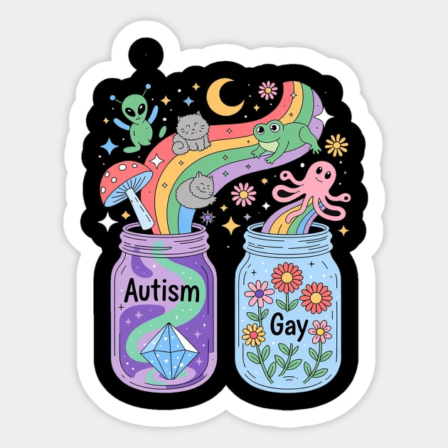 Queer Autism Gay Pride - Queer Autism - Sticker | TeePublic