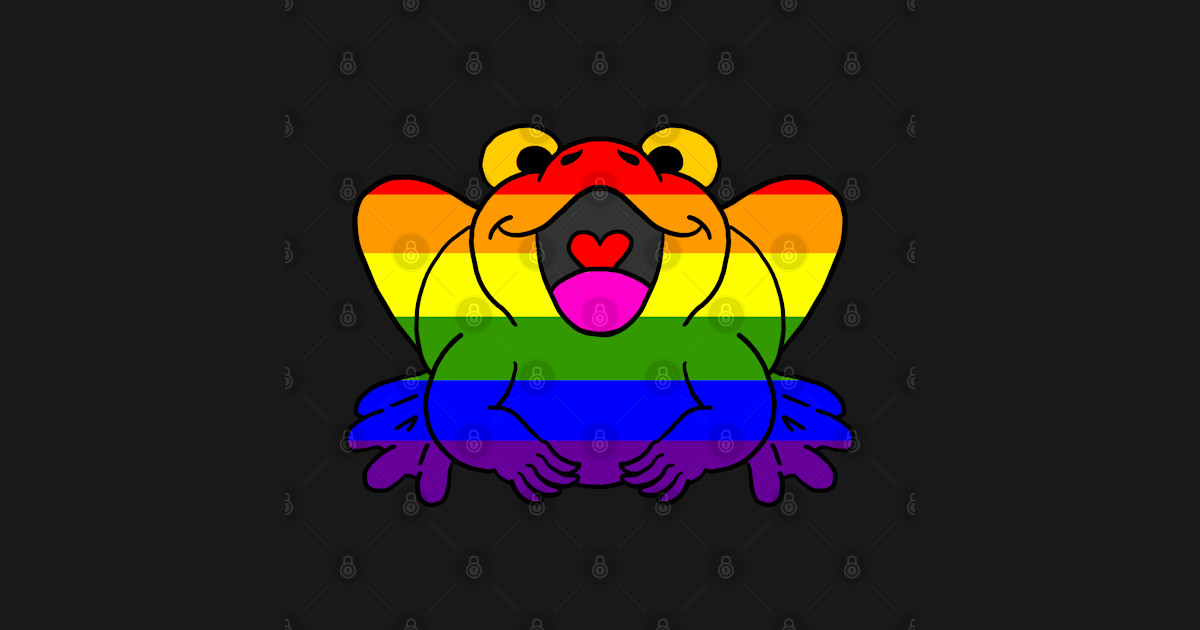 Frog LGBTQA+ Pride Decal - Frogs - T-Shirt | TeePublic