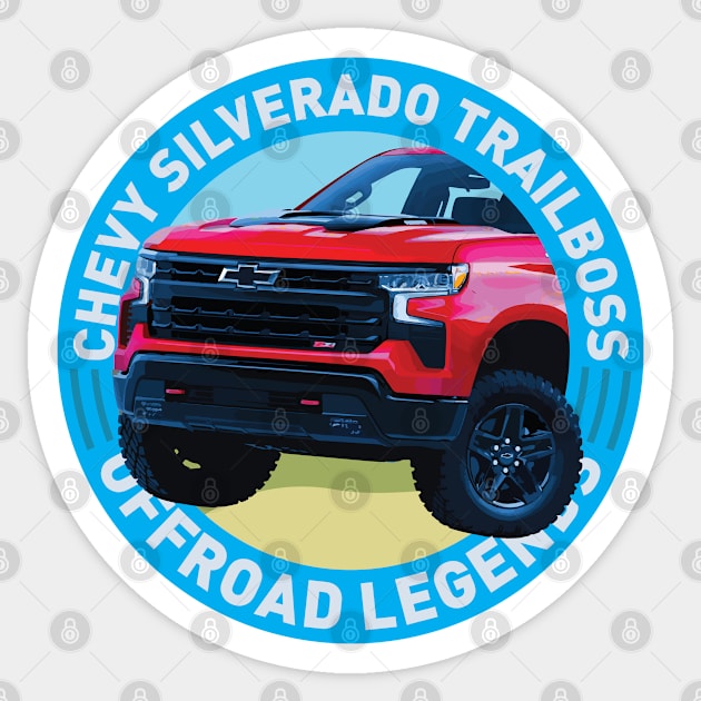 4x4 Offroad Legends: Chevy Silverado Trail Boss - Trail Boss - Sticker ...