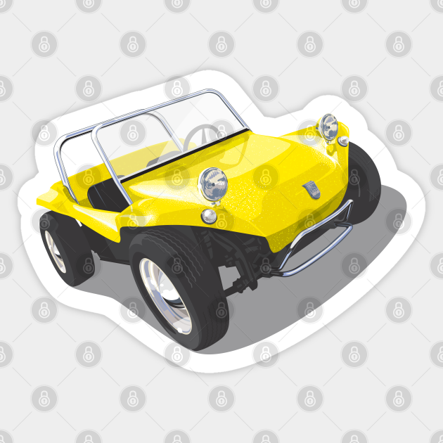 beach buggy in yellow - Beach Buggy - Sticker | TeePublic