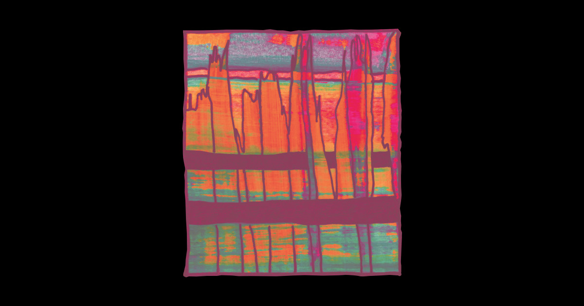 Liminal Space Sunset Abstraction - Blackartichoke - Sticker | TeePublic