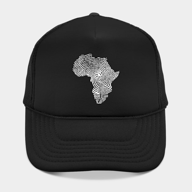 Proud African DNA - Africa Map Fingerprint - African American - Hat ...