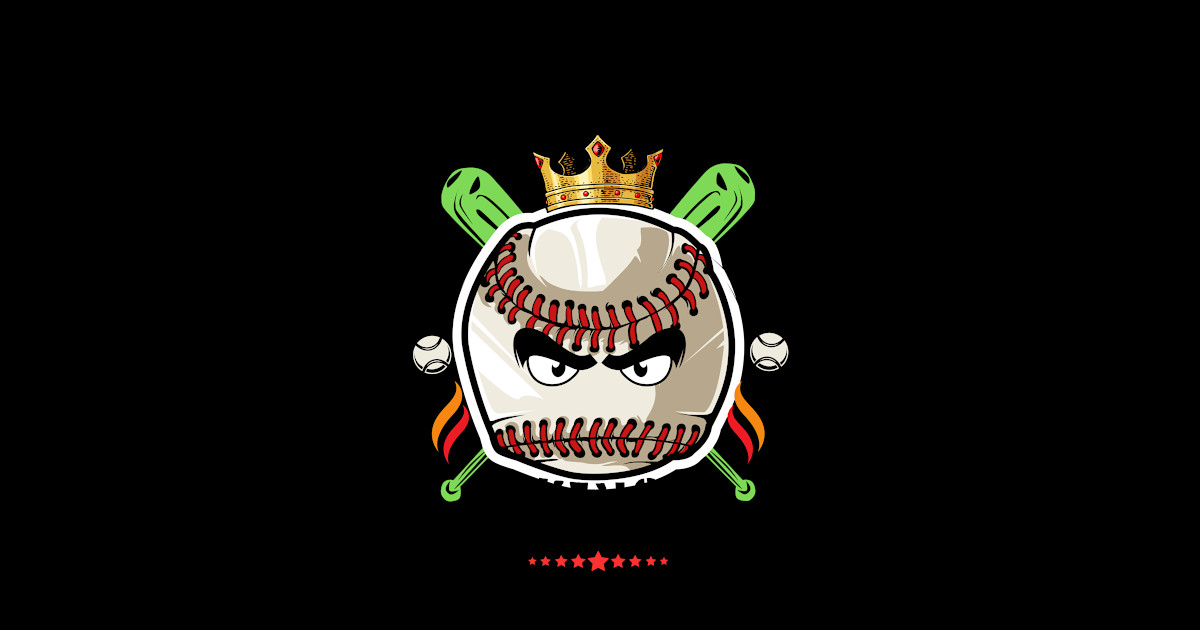 baseball king - Baseball King - Sticker | TeePublic