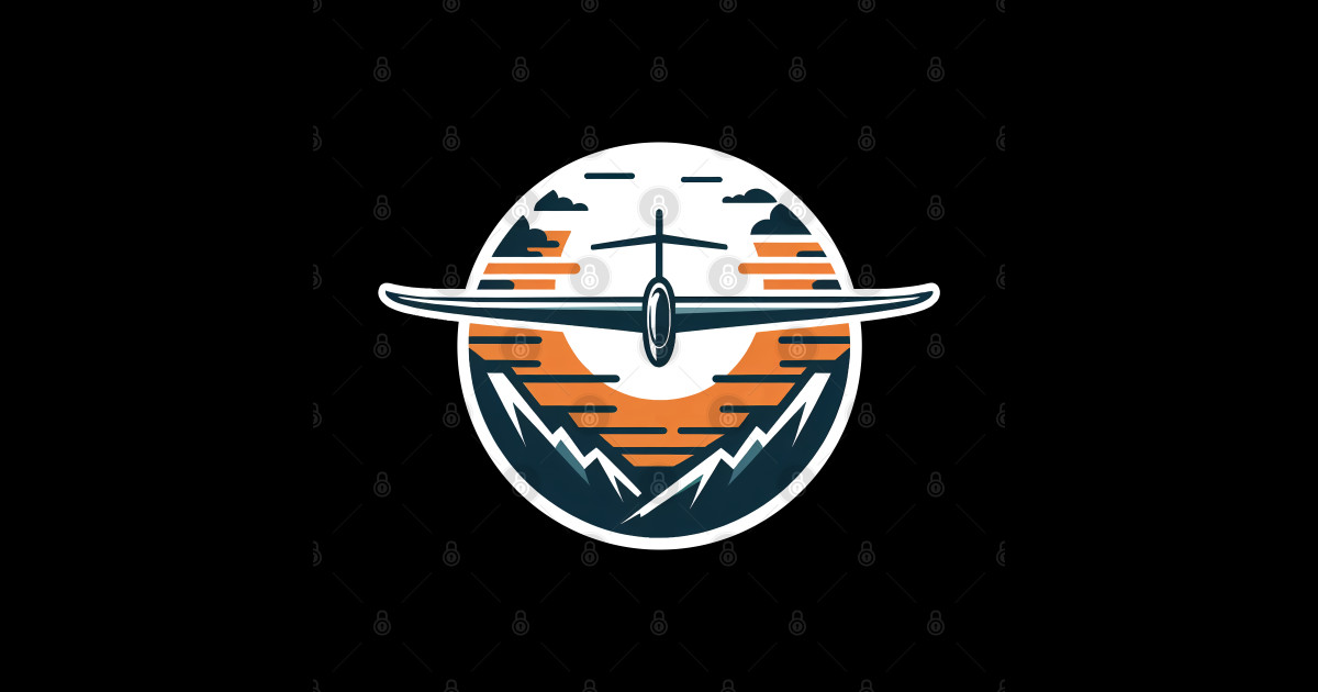 Glider Sailplane Biplane - Glider - Sticker | TeePublic
