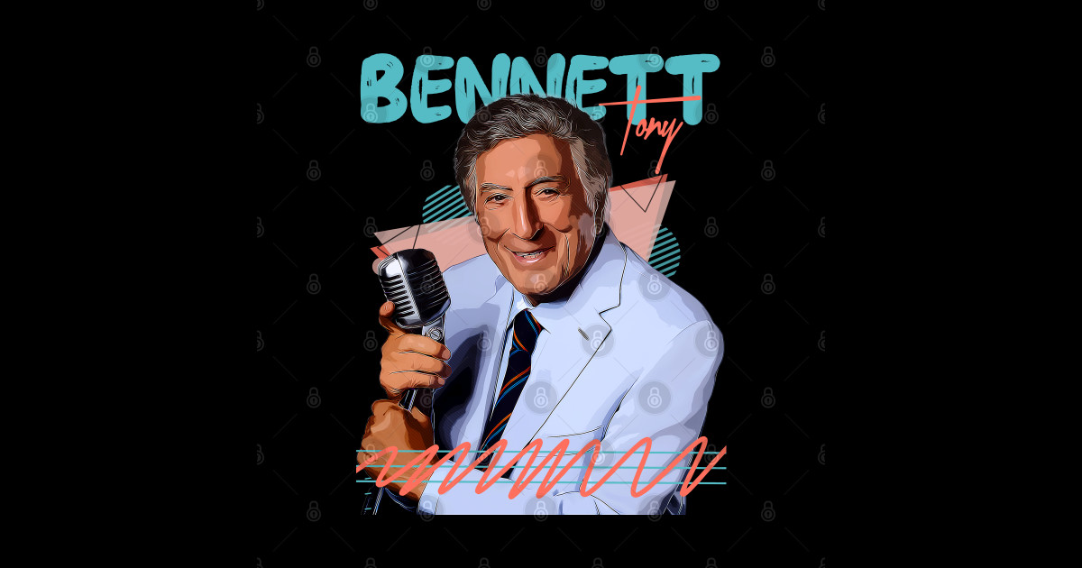 Retro Tony Bennett Fan Art Design - Tony Bennett - Sticker | TeePublic