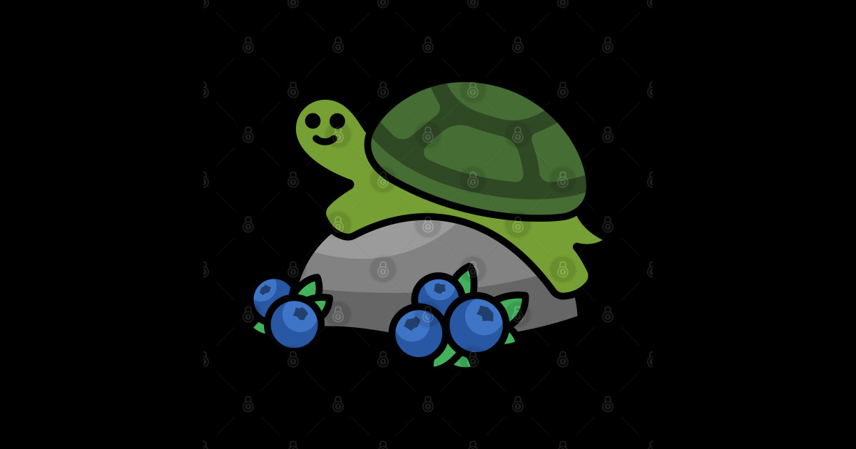 Cute & Friendly Berry Turtle - Cute Turtle - Sticker | TeePublic
