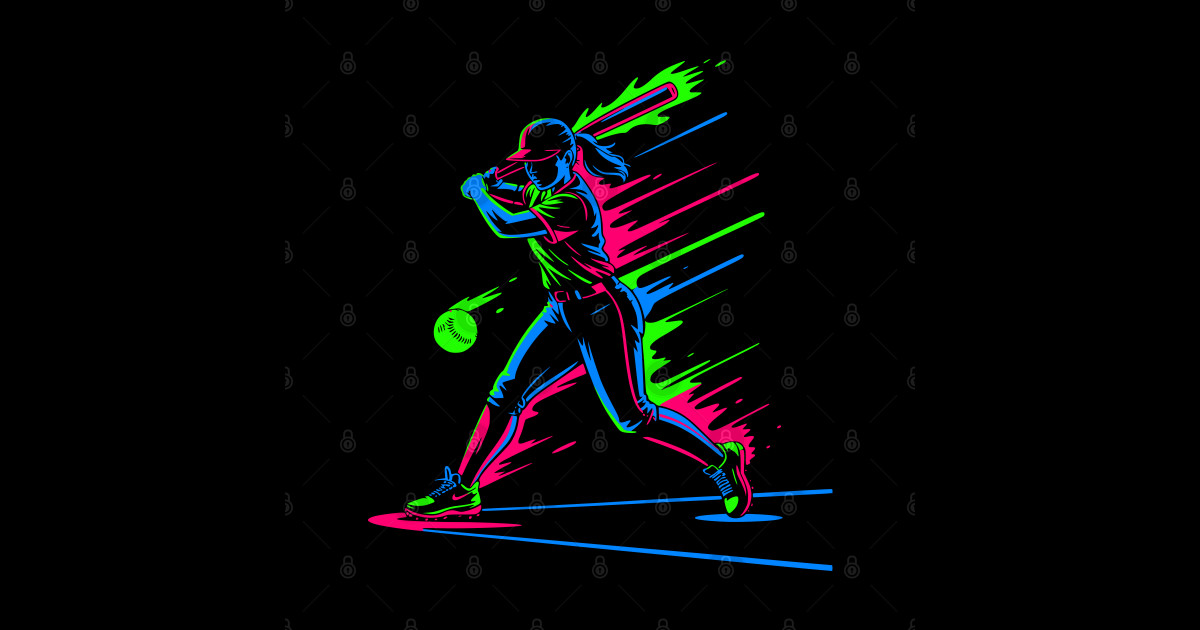 Softball Player Ice Cream Softball Drip - Softball Player Dripping ...