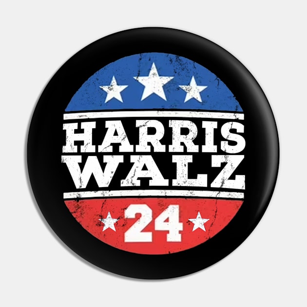Kamala Harris-Walz - Harris Walz 2024 - Pin | TeePublic
