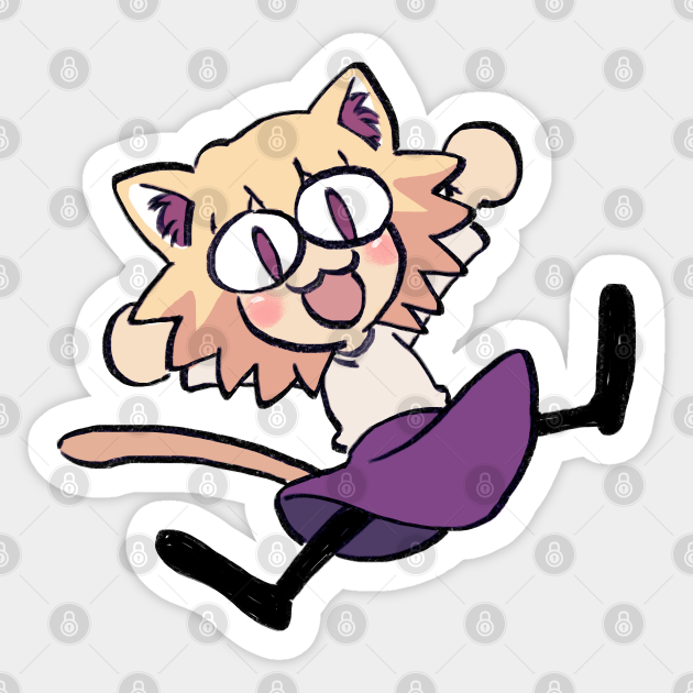 I draw neco arc jumping / Tsukihime - Neco Arc - Sticker | TeePublic