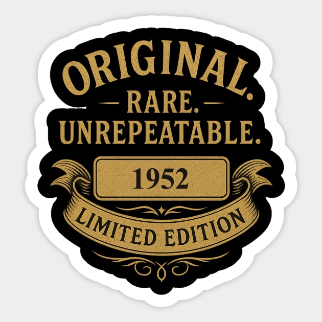1952 Vintage Birthday - 1952 - Sticker | TeePublic