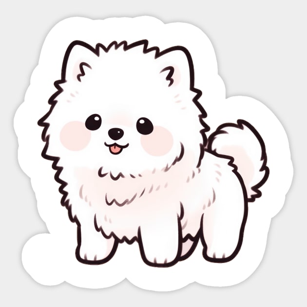 Cute Chibi Samoyed Dog - Dog - Sticker | TeePublic